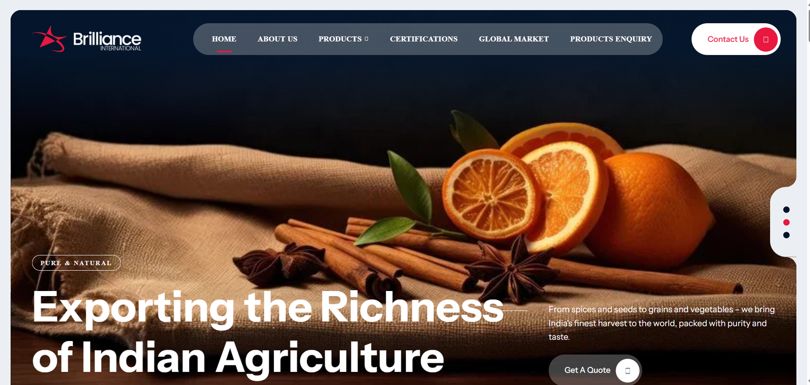 Brilliance International - Global Exporter of Quality Spices, Grains ...
